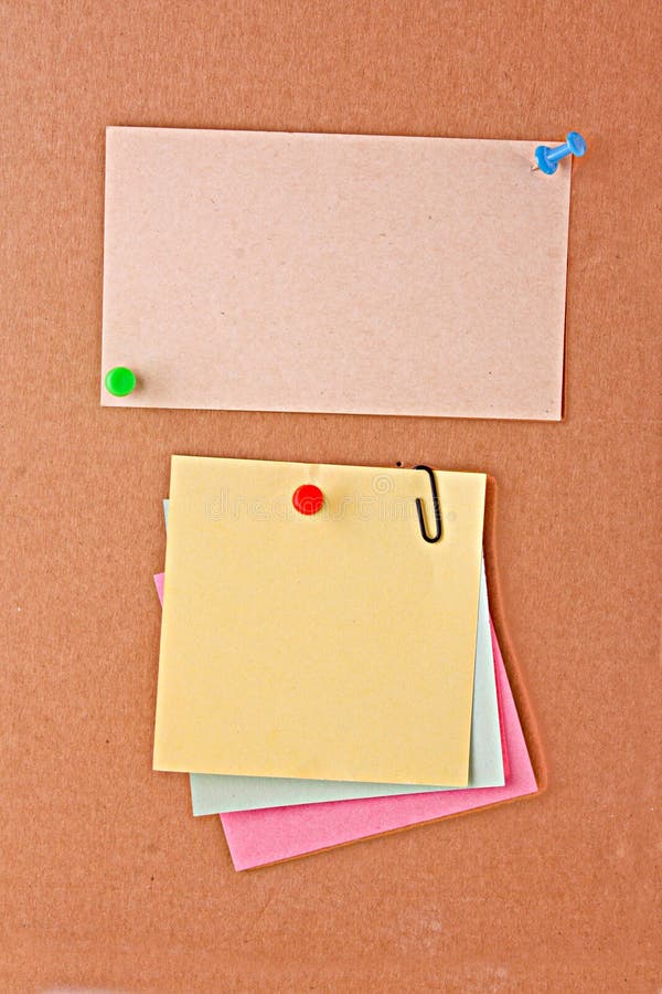 Reminder notes with pin stock photo. Image of pink, cardboard - 12467264