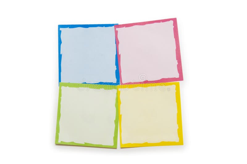 Reminder Notes Isolated on the White Background Stock Image - Image of ...