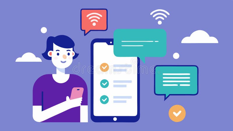 Reminder Notifications an Illustration of a Digital Assistant Sending ...