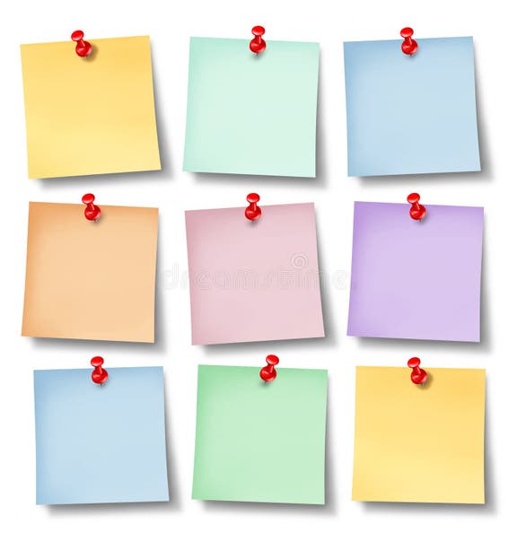 Pinned Sticky Notes Stock Illustrations – 1,049 Pinned Sticky Notes ...