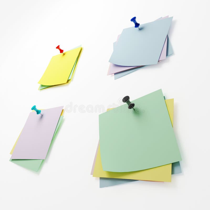Postit image 3d stock illustration. Illustration of office - 6874402