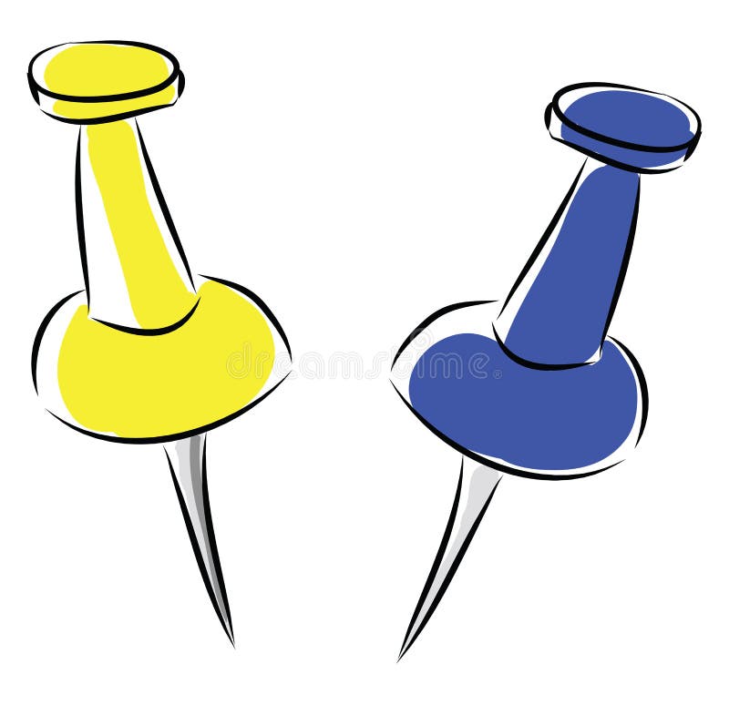 Reminder Pins Nailed To Brain Stock Vector - Illustration of memory ...