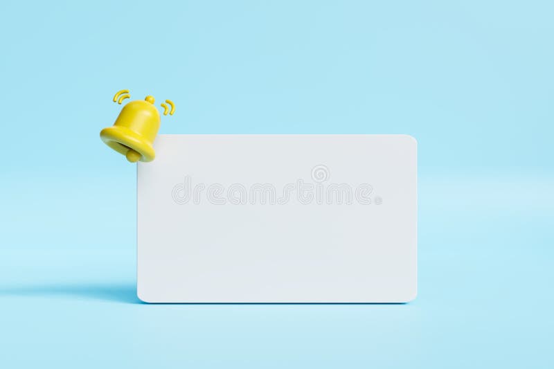 Reminder Popup Bell Push Notification Symbol. Empty Application Message ...