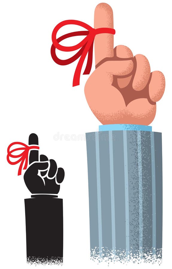 Reminder Ribbon stock vector. Illustration of cartoon - 60397708