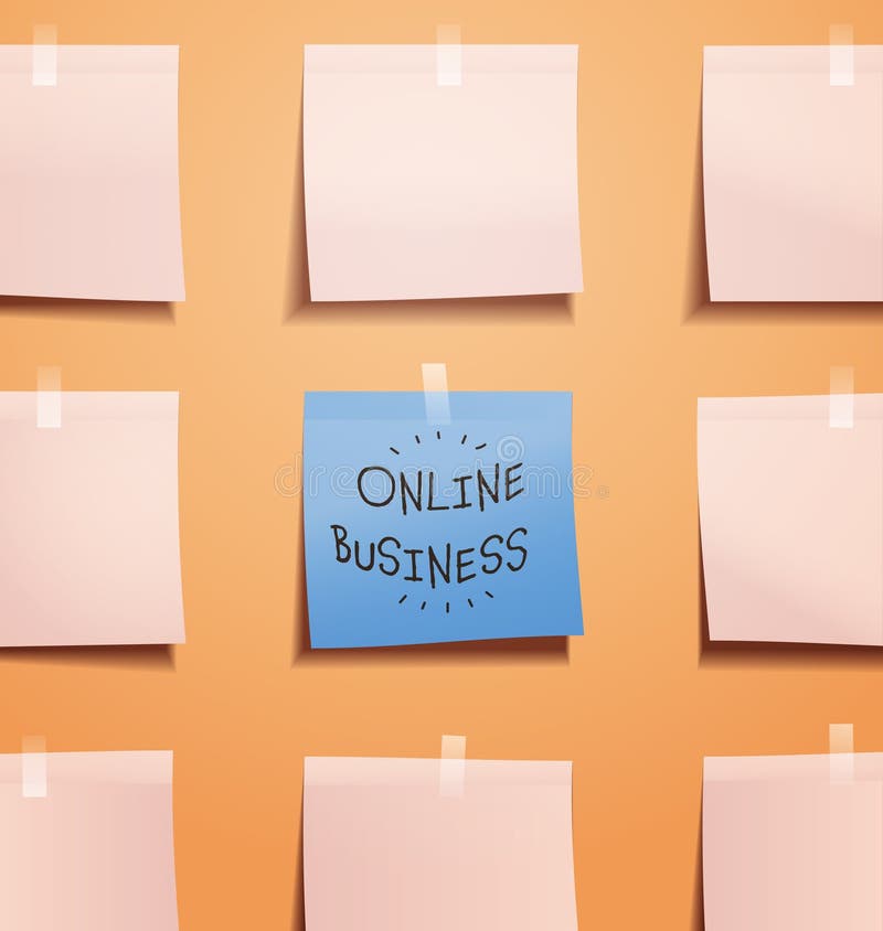 Reminder Schedule Board Online Business Written on Sticky Note Paper ...