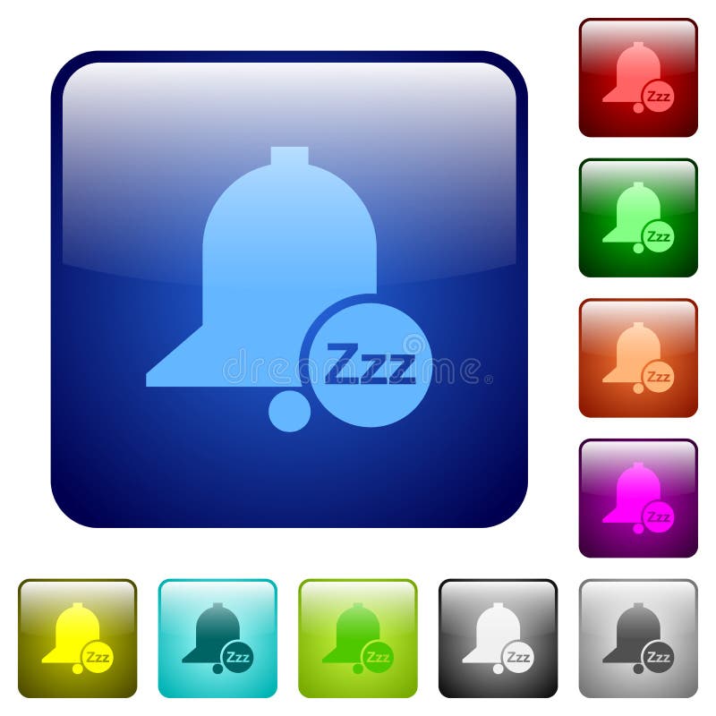 Snooze Button Colored Icon Element Of Player Buttons For Mobile
