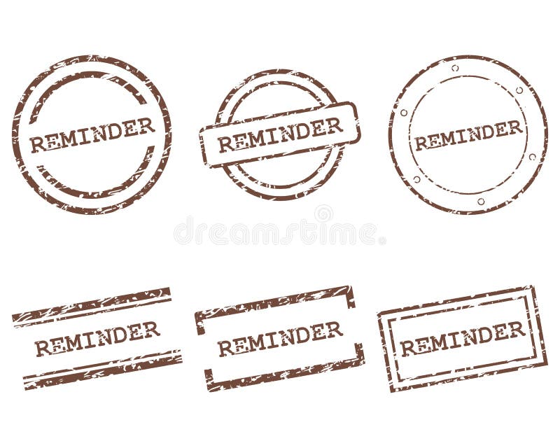 Reminder stamps stock vector. Illustration of icon, label - 163629725