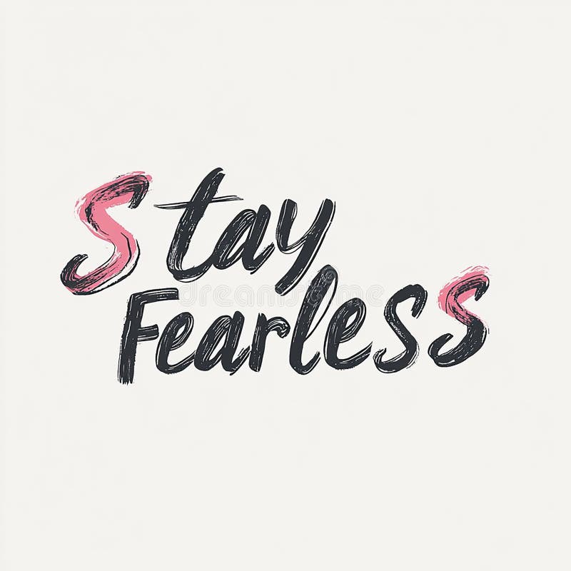Reminder with "Stay Fearless" in Bold Black Text on a Clean Backdrop ...