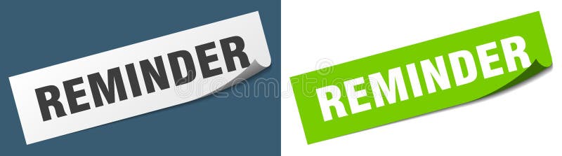 Reminder sticker. stock vector. Illustration of sign - 153273473