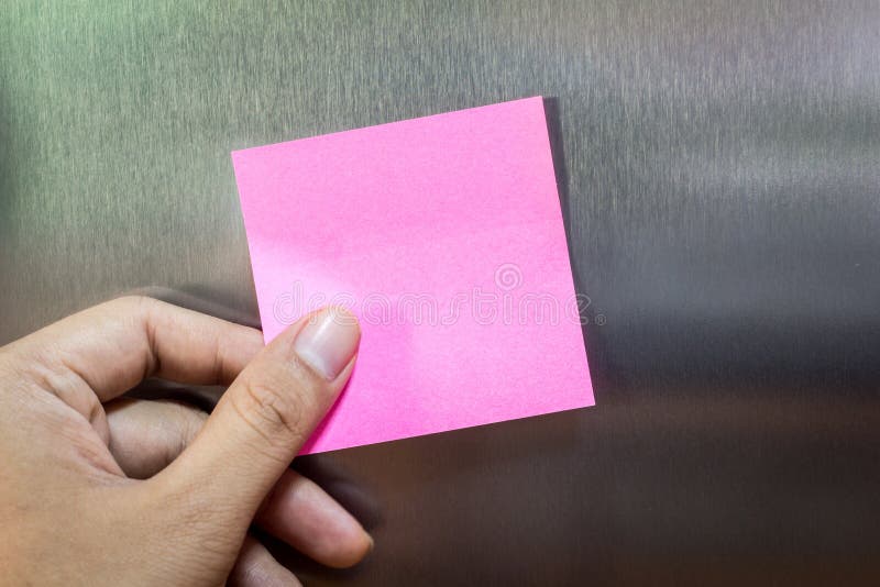 Reminder Sticky Note on Refrigerator Stock Photo - Image of door ...