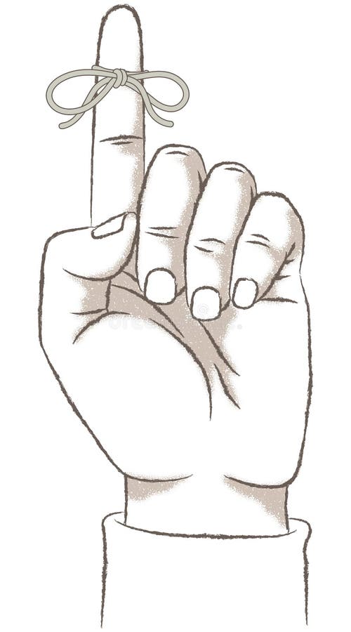 Around Finger Remember String Stock Illustrations – 47 Around Finger ...