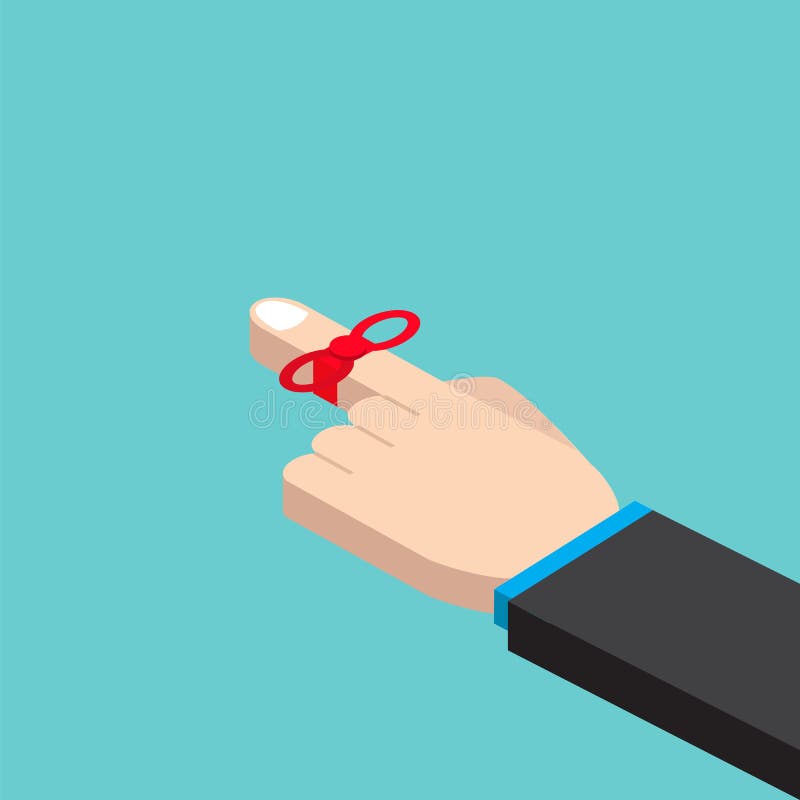 Reminder String Icon. Vector Illustration Stock Vector - Illustration ...