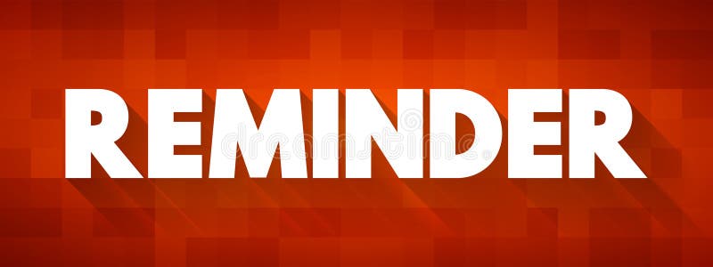 REMINDER Text Written on a Pink Cloud Bubble Stock Illustration ...