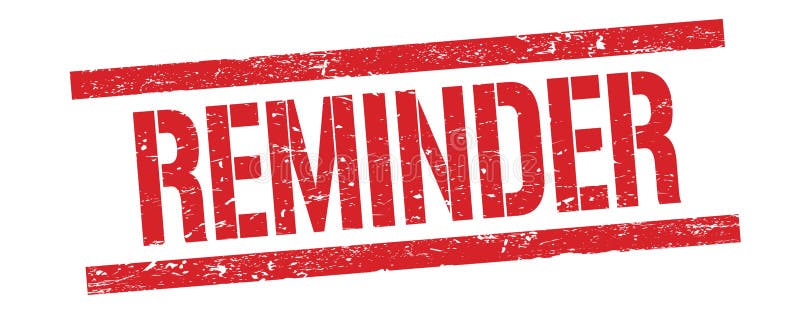 REMINDER Text on Red Vintage Lines Stamp Stock Image - Image of vintage ...