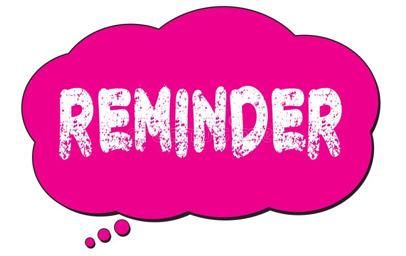 REMINDER Text on Red Blue Ribbon Stamp Stock Illustration ...