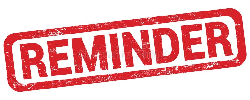 REMINDER Text Written on Red Rectangle Stamp Stock Illustration ...