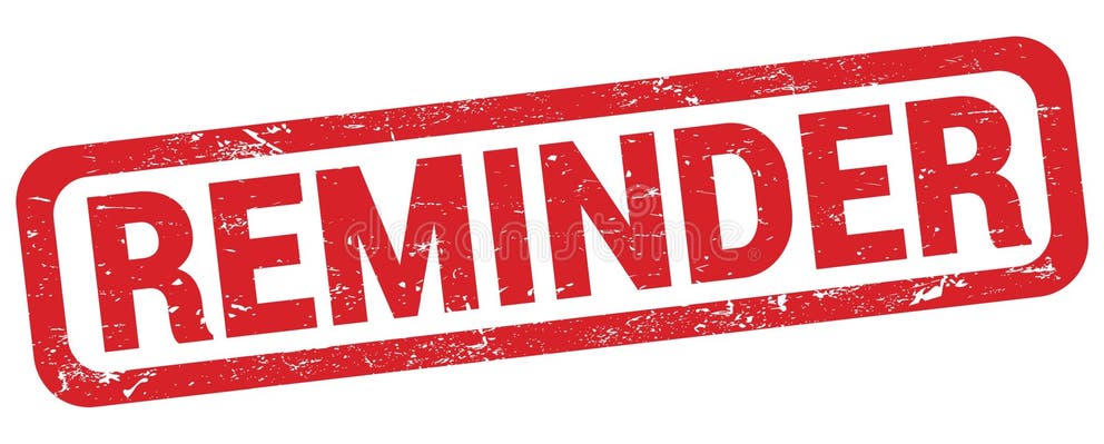 REMINDER Text Written on Red Rectangle Stamp Stock Illustration ...