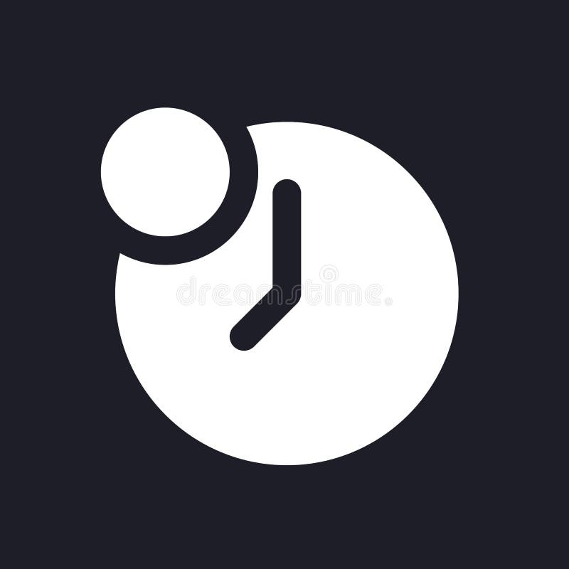 Reminder from Time App Dark Mode Glyph Ui Icon Stock Vector ...