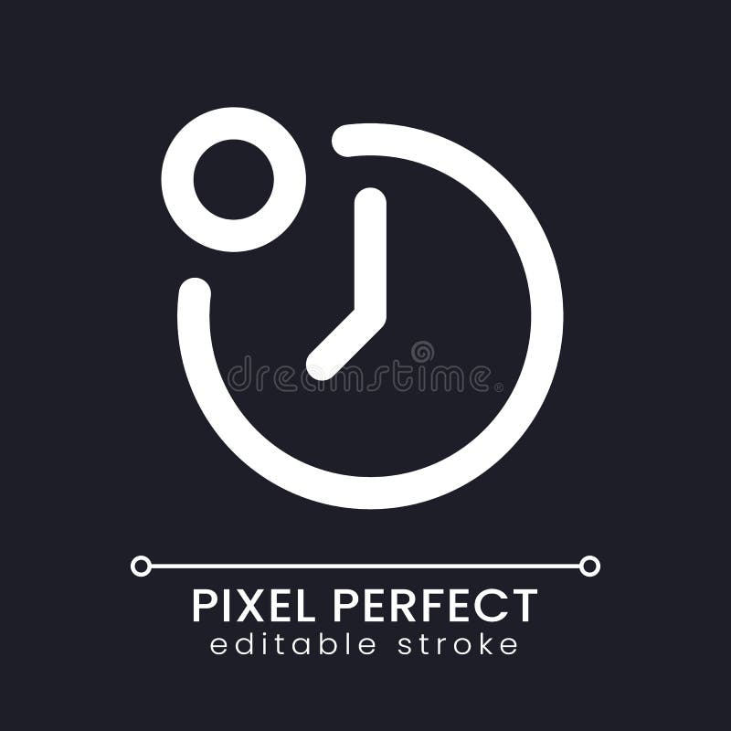 Reminder from Time App Pixel Perfect White Linear Ui Icon for Dark ...