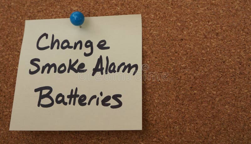 Reminder To Check Smoke Alarm Batteries Stock Image - Image of calendar ...