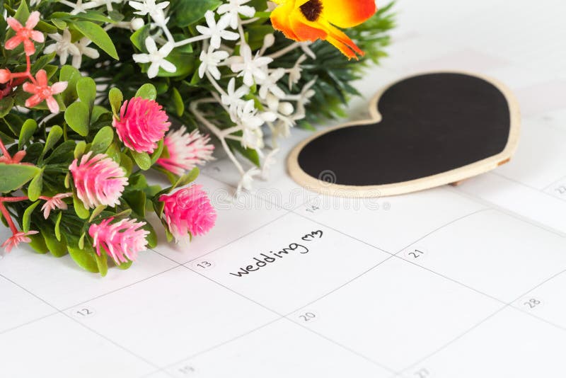 Reminder Wedding day stock photo. Image of message, planning - 76269942