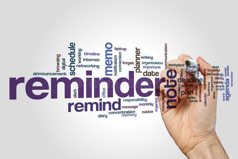 Reminder word cloud stock image. Image of memo, planner - 88649725