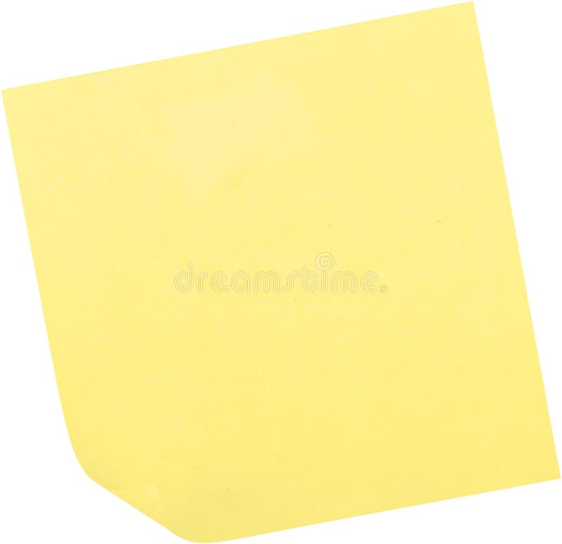 Yellow Sticky Note - Isolated Stock Image - Image of memo, sticky ...