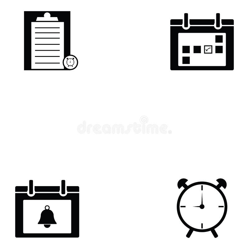 Reminders icon set stock vector. Illustration of abstract - 107351612