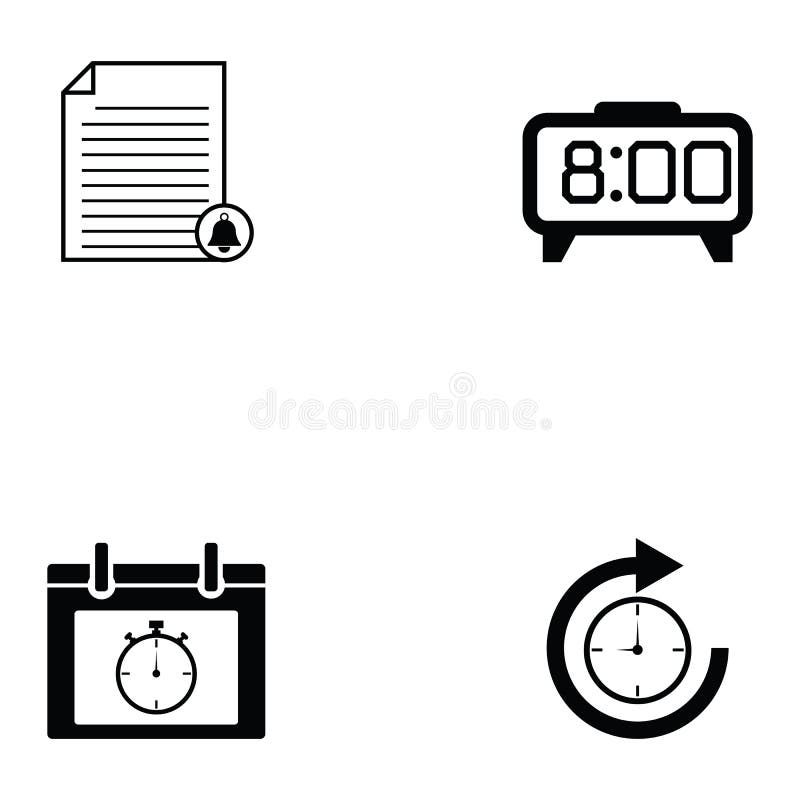 Reminders icon set stock vector. Illustration of agenda - 107351619