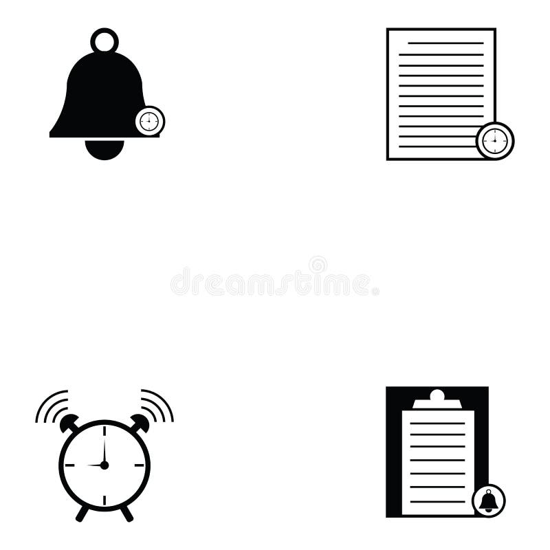 Reminders icon set stock vector. Illustration of abstract - 107351627