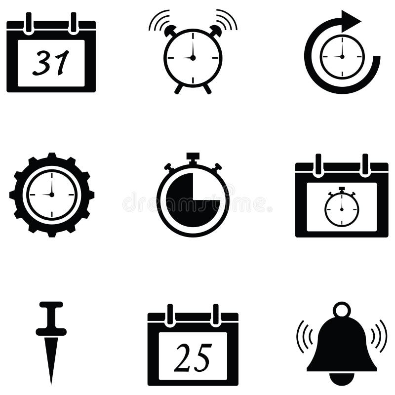 Reminders icon set stock vector. Illustration of reminders - 120570572