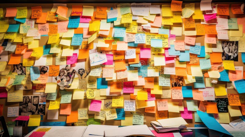 Reminders table notes stock illustration. Illustration of productivity ...