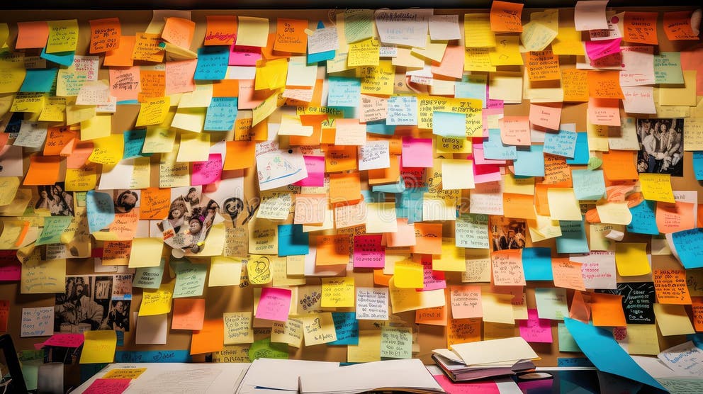 Reminders table notes stock illustration. Illustration of productivity ...