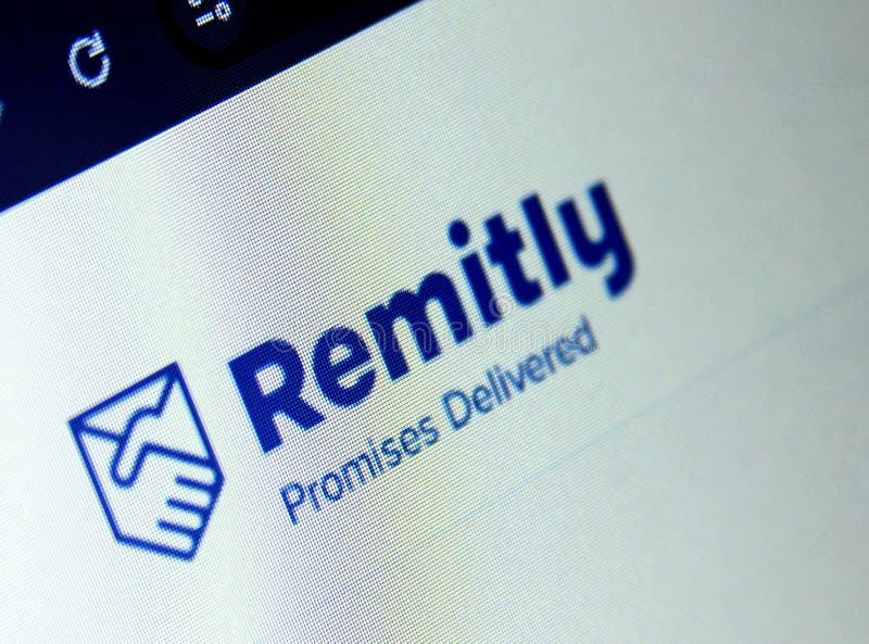 Remitly online bank editorial image. Illustration of cellphone - 301294130