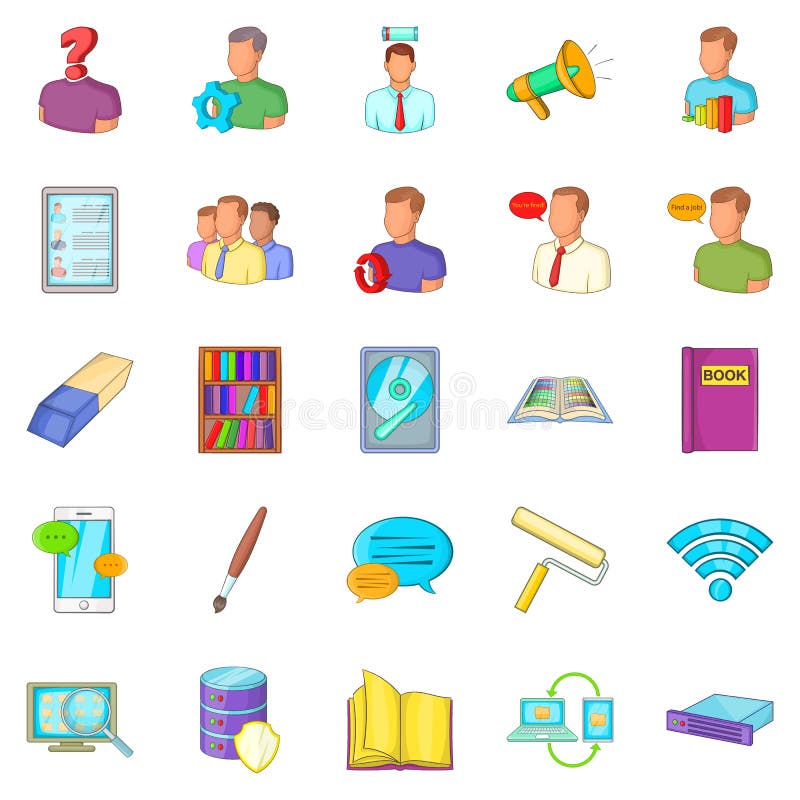 Remittance Icons Set, Cartoon Style Stock Vector - Illustration of ...