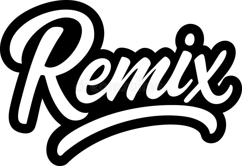 Remix Logo in Black Over White Stock Vector - Illustration of fashion ...