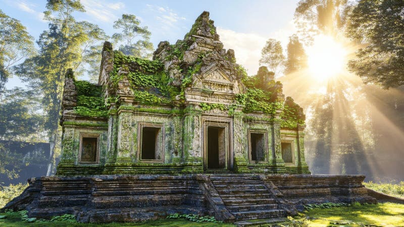 Lost Temple Hidden Deep Overgrown Jungle Stock Photos - Free & Royalty ...