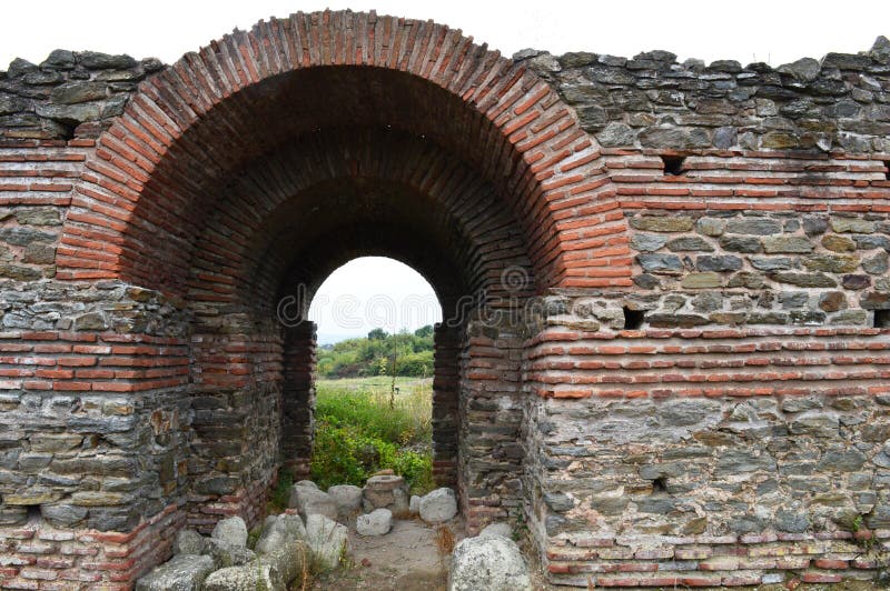 Remnants of the old town stock photo. Image of grass - 161295156