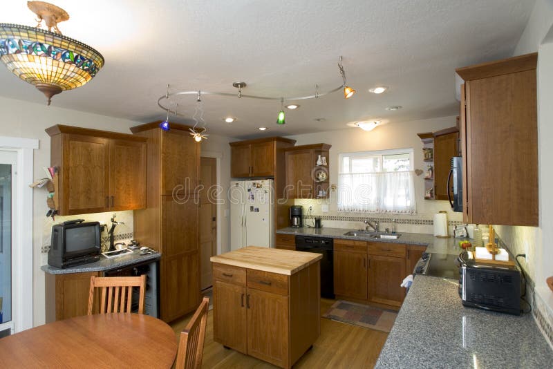 Cherry kitchen design stock image. Image of decor, interior - 32315