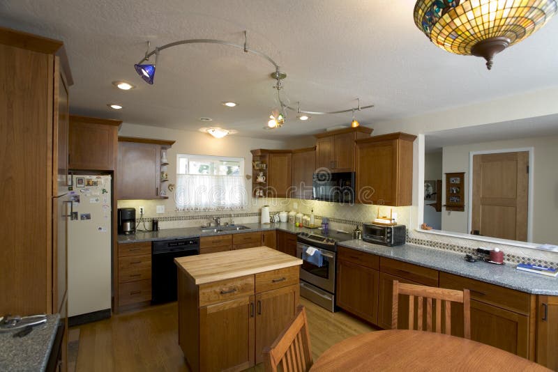 Cherry kitchen design stock image. Image of decor, interior - 32315