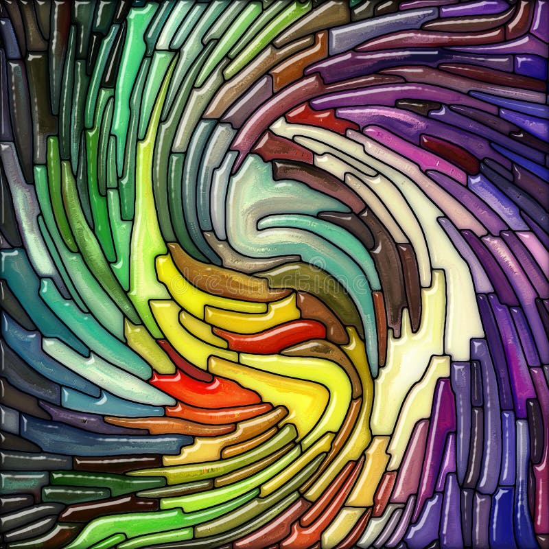 Remolino Del Color Del Vitral Stock de ilustración - Ilustración de ...
