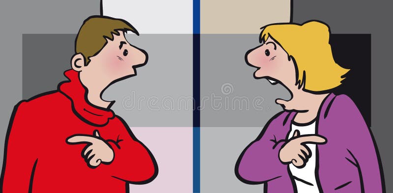 Remonstrating Couple stock vector. Illustration of lost - 82006745