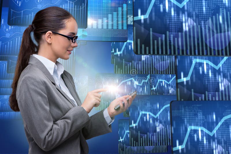 The Remote Access Concept with Mobile Phone Stock Image - Image of ...