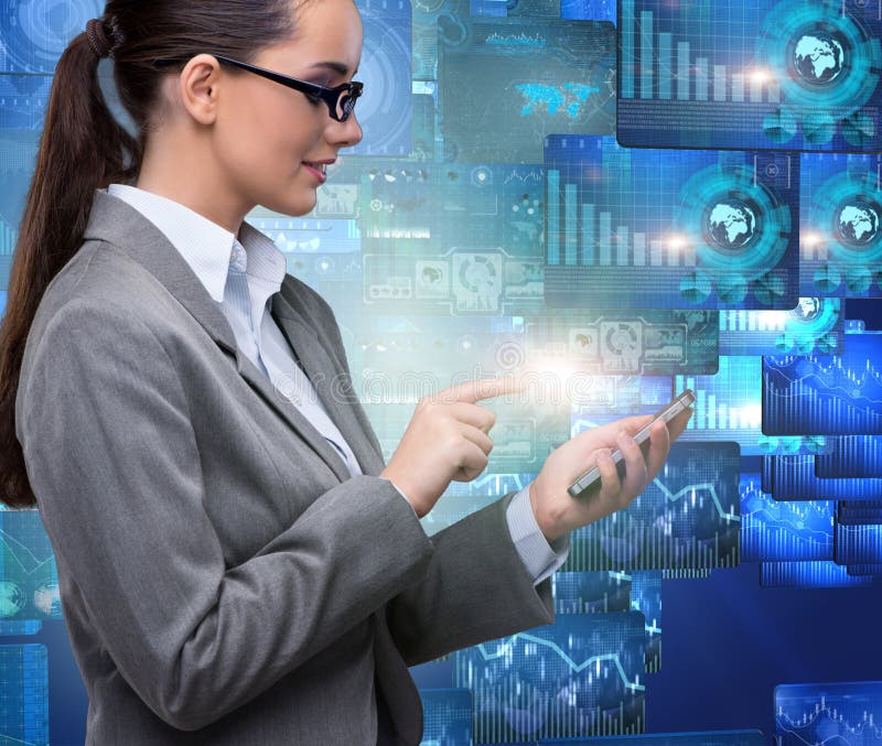 Remote Access Concept with Mobile Phone Stock Photo - Image of ...