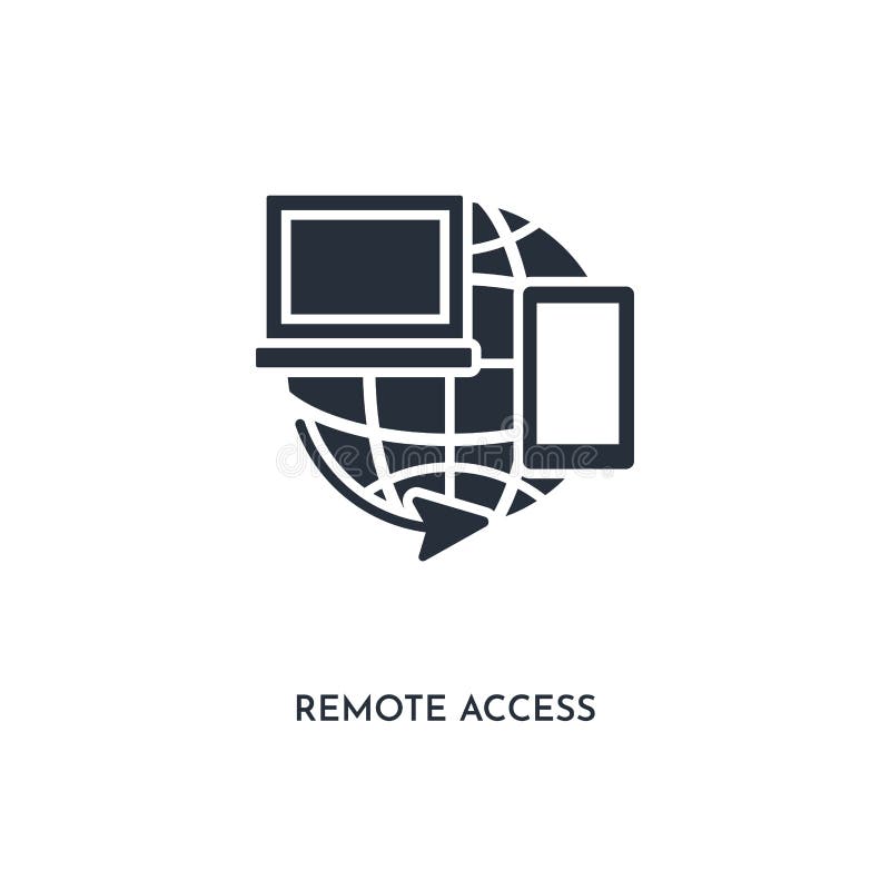 Remote Access Icon. Simple Element Illustration. Isolated Trendy Filled ...