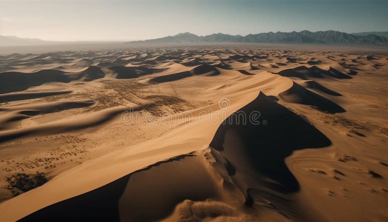 Remote African Sand Dunes Ripple in the Arid Heat Generated by AI Stock ...