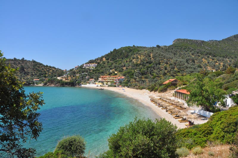 Remote Bay on Greek Island Samos Stock Image - Image of nature, greek ...