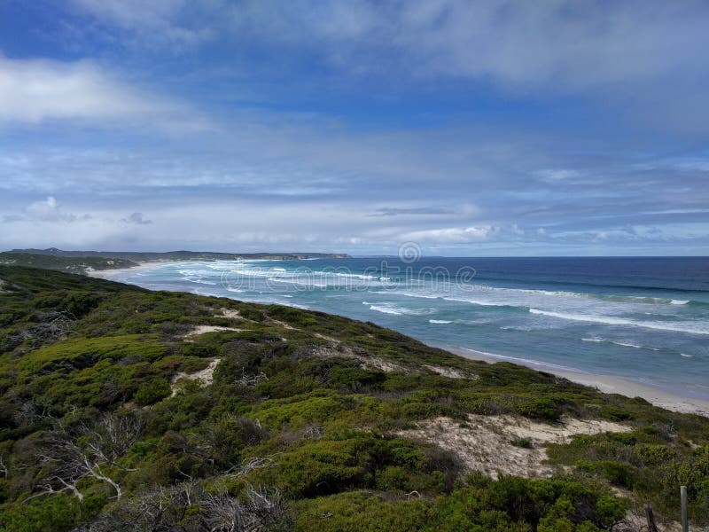 Remote Beach stock image. Image of surf, vivonne, scrub - 83195085