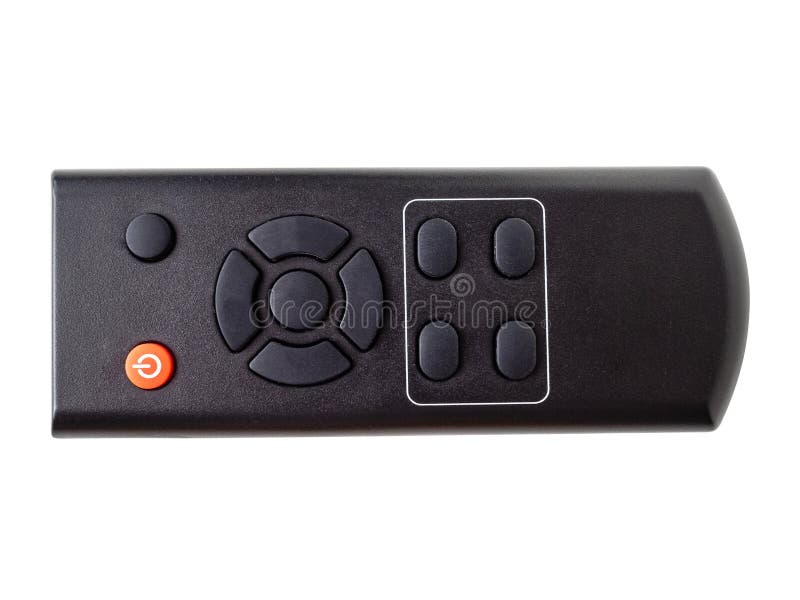 The Remote is Black. Isolated on White Background Remote Control Stock ...