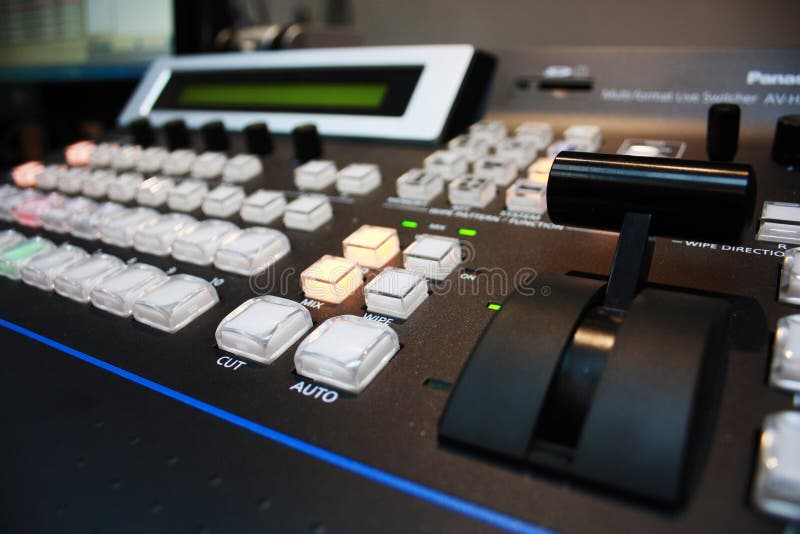 Remote Broadcast Production Truck Video IO Panel Stock Photo - Image of ...